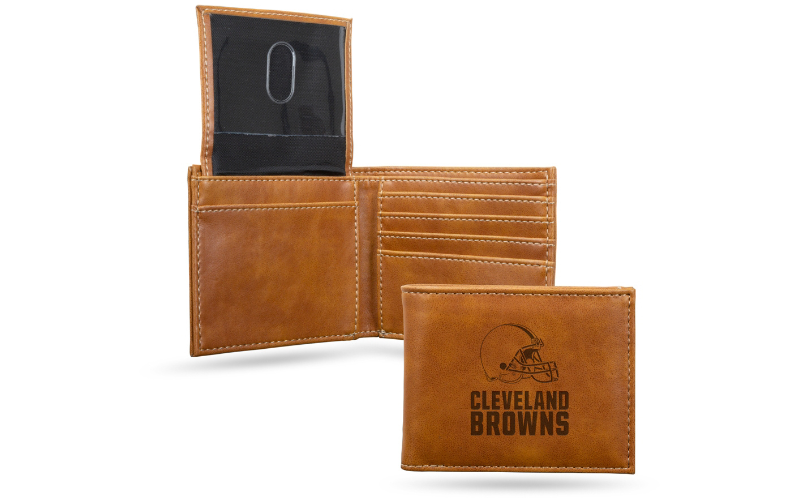 Cleveland Browns - Laser Engraved Billfold Wallet